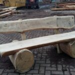 Bank halve boomstam - Zaaghuis Vriezenveen